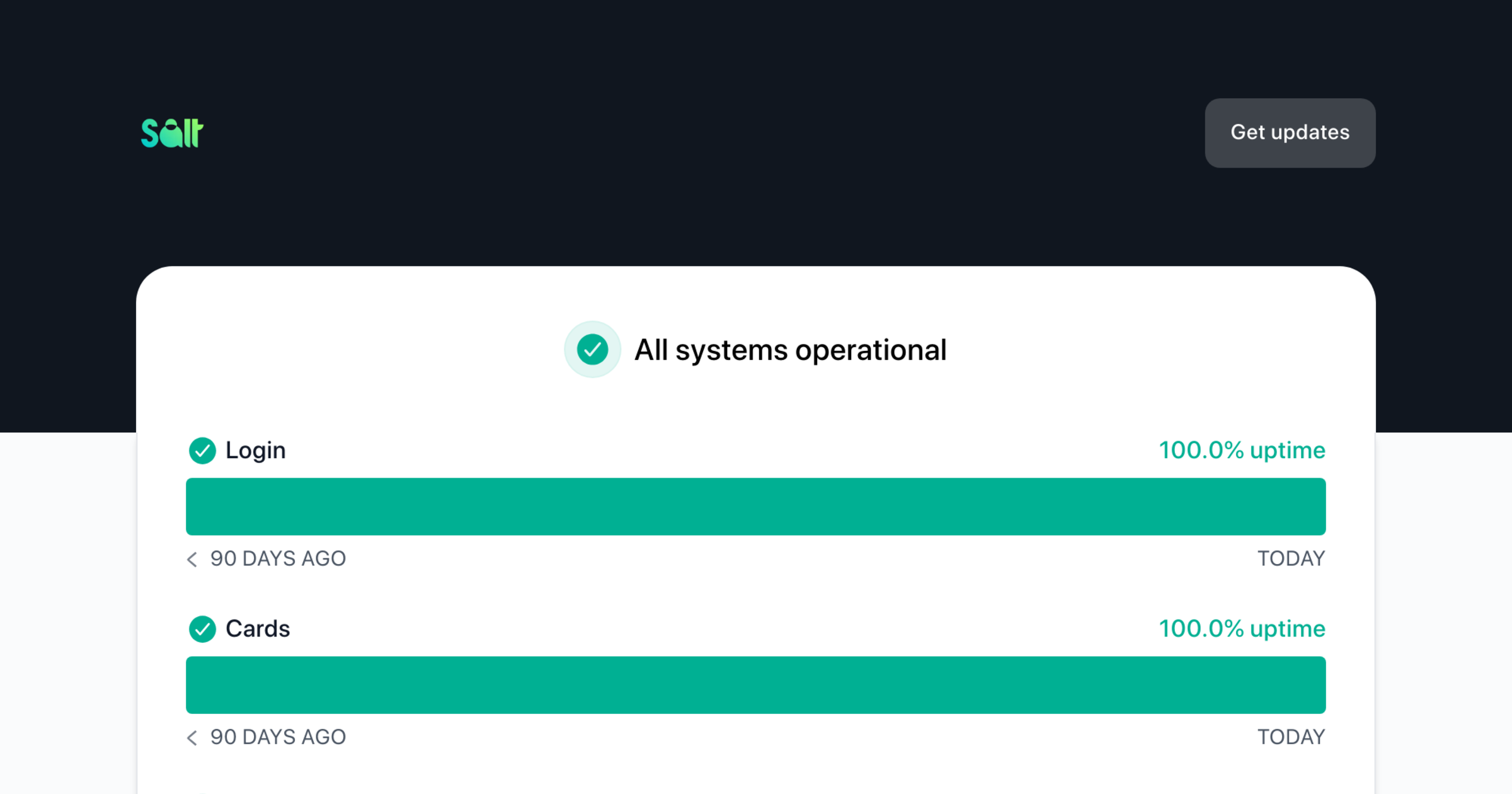 Login not operational. - Incident details - Salt Bank - Status